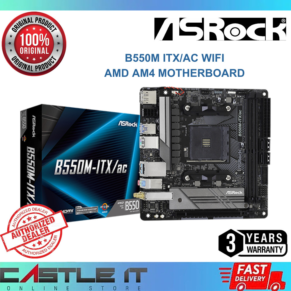 Asrock B550M ITX/AC WIFI AMD AM4 Motherboard RYZEN 3 5 7 Mainboard ...