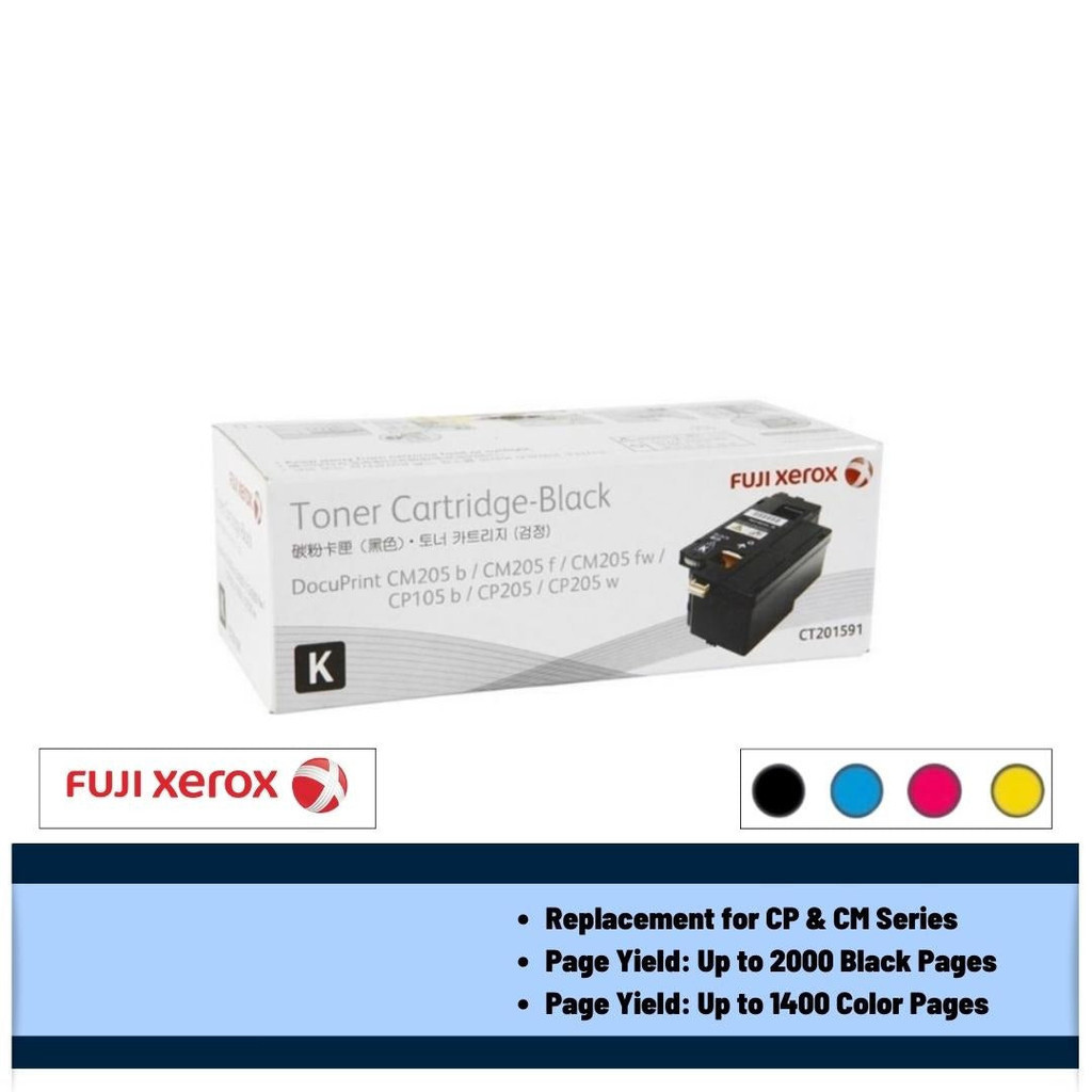 Fuji Xerox CT201591 CT201592 CT201593 CT201594 Toner Cartridge (Black ...