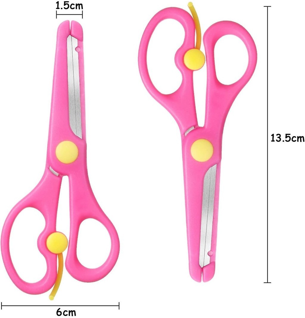 Safety Scissors Handmade Kids Art Craft Plastic Scissors Child-Safe ...