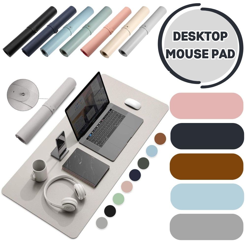 Mouse pad Keyboard Mat Thick Leather Portable Anti Slip Smooth Mouse ...