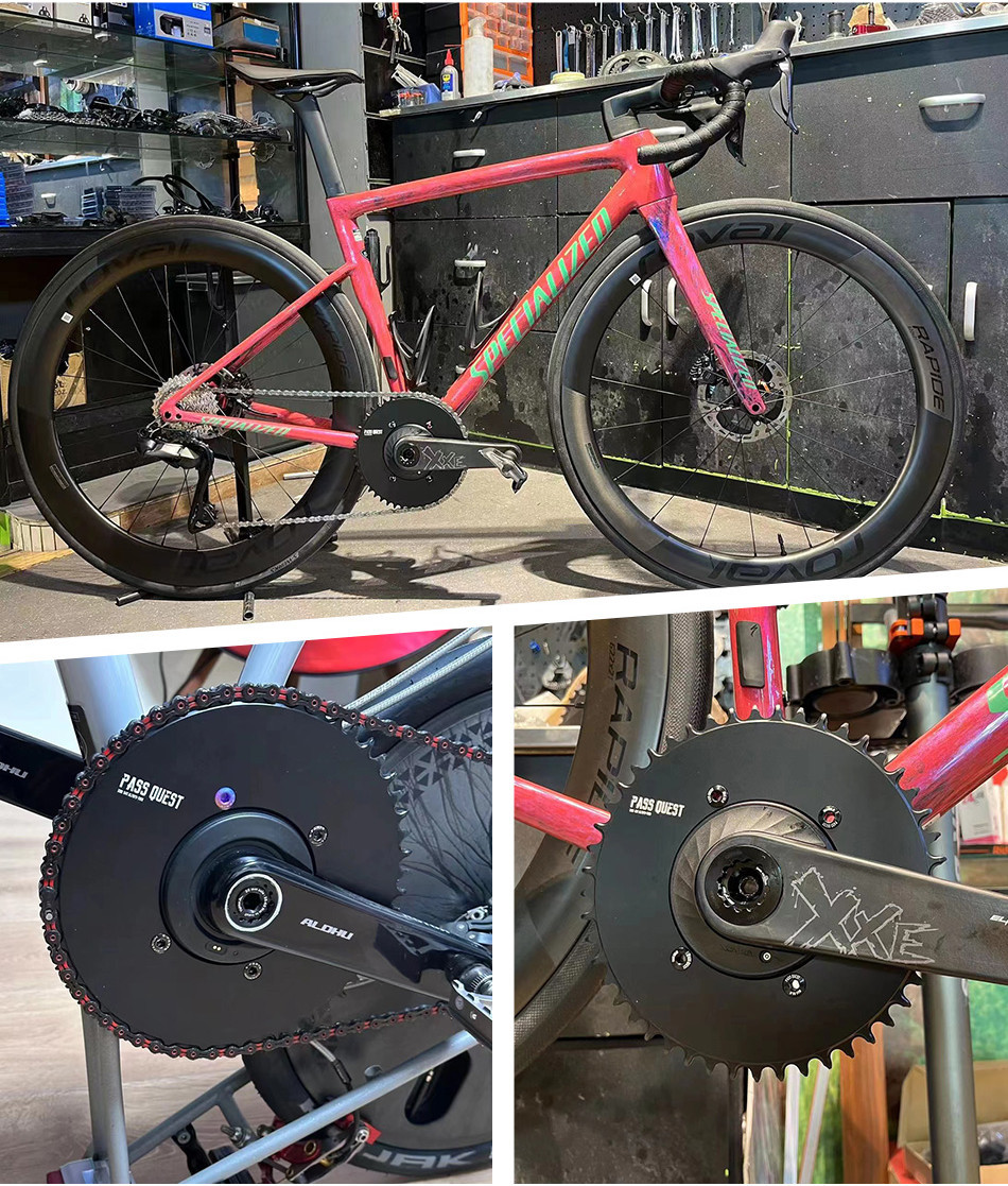 PASS QUEST Chainring 110 BCD 4-bolt for Power meter crank/dura ace 9000 ...