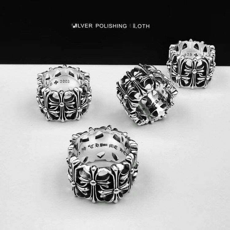 Chrome Hearts Ch Cross Ring Domineering Thai Silver 925 Silver Thick ...