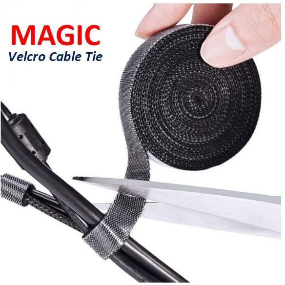 Magic Velcro Cable Tie Reusable Velcro Wire Tape Cable Wire Organizer ...