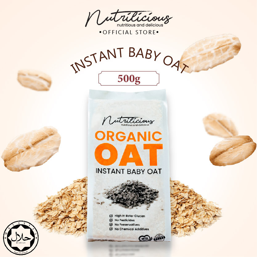 NUTRILICIOUS Instant Baby Oat Organic Baby Food 500g ( Oat Baby Oatmeal ...