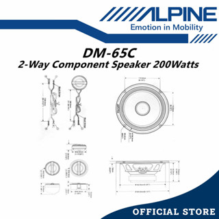 Alpine Package Deal DM Series 6.5" Component Set Car Speaker and 6.5 ...