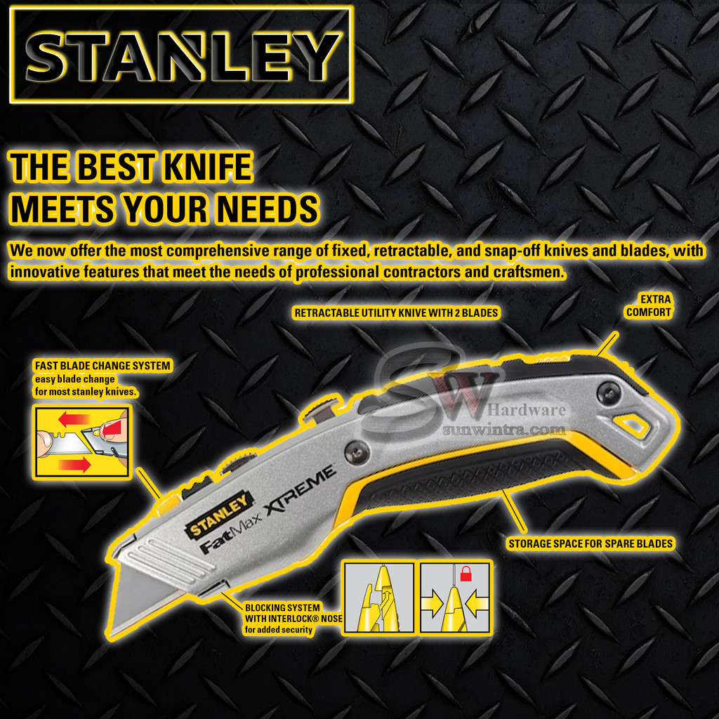 STANLEY FATMAX EXTREME PRO Twin-Blade Retractable Utility Knife 10-789 ...
