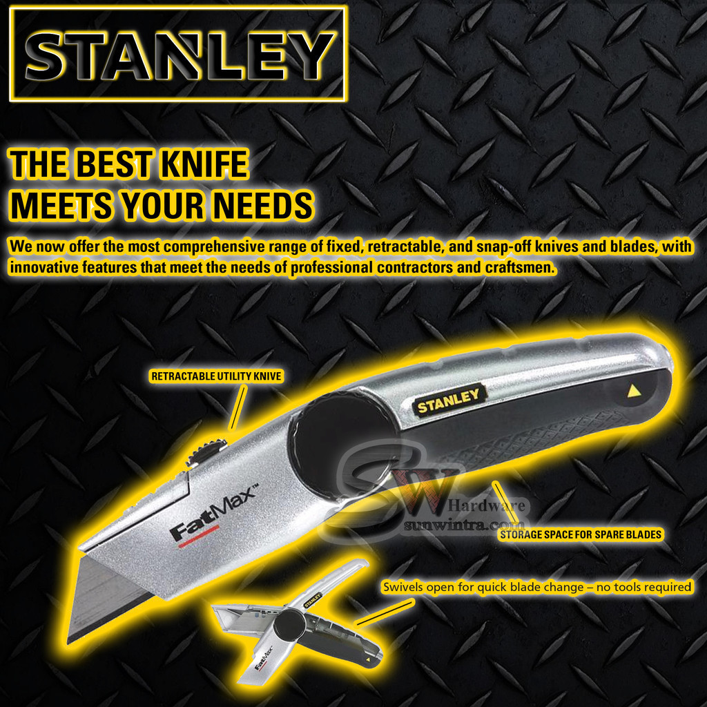 STANLEY FATMAX RETRACTABLE UTILITY 10-777 10777 WITH 2X EXTRA BLADE ...