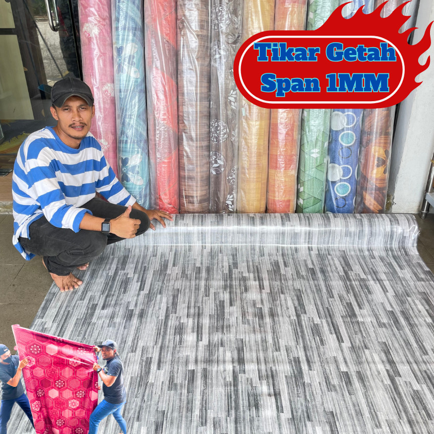 Tikar Getah Span Harga Kilang 1 roll ( 20 meter x 1.83m x 1mm ) Lapisan ...