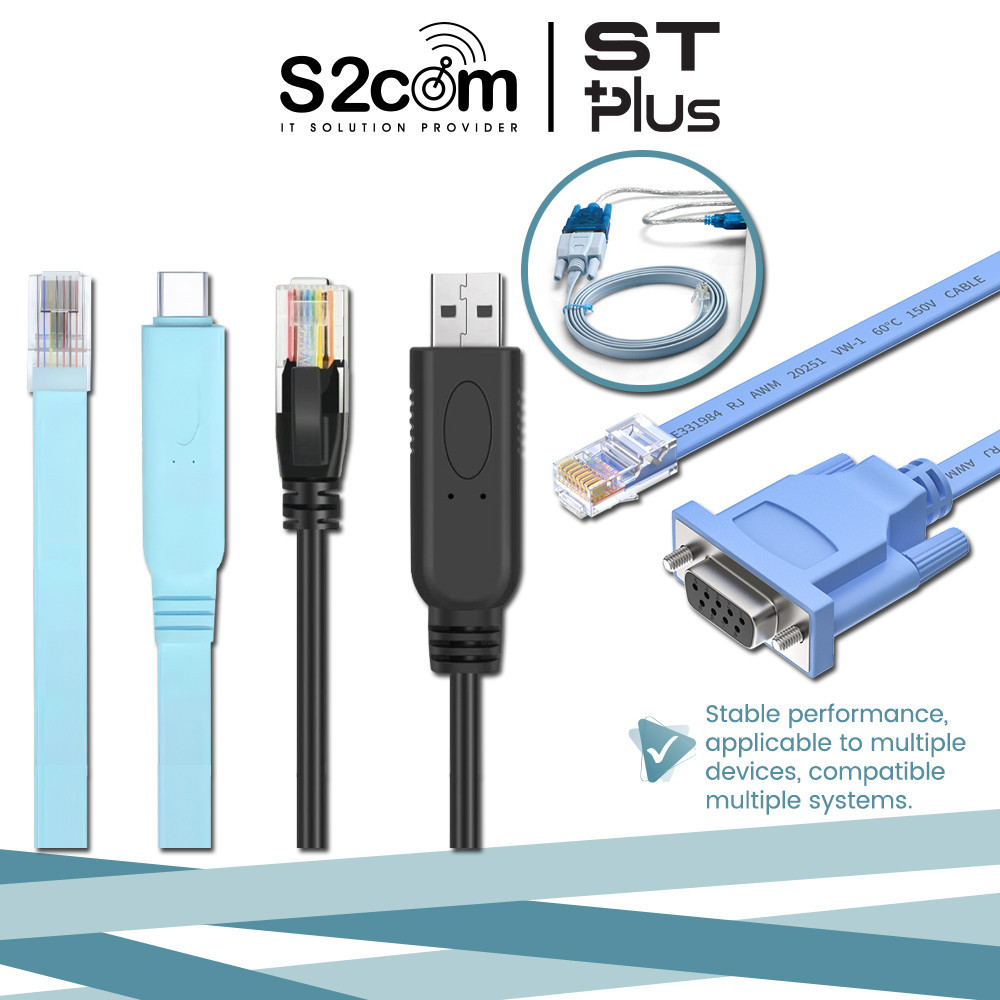 RJ45 To USB/Type-C/RS232 Console Cable For Cisco TP-Link Huawei D-Link ...