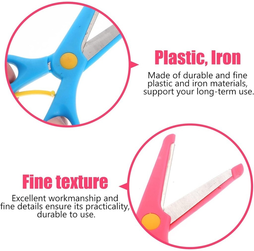 Training Scissors Child-Safe Handmade Kids Art Craft Safety Scissors ...