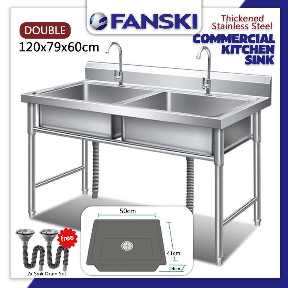 Stainless Steel Kitchen Sink With Sink Stand Sinki Dapur Besi Dengan ...