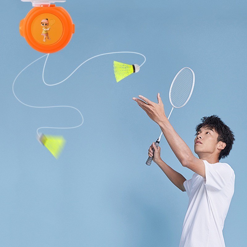 6-Ball Badminton Single-Player Rebound Trainer - Adjustable Resistance ...