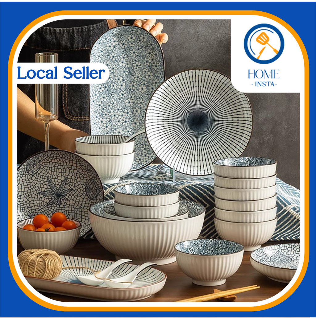 Wafu Japanese Style Nordic Premium Ceramic Dinnerware Dinner Set ...