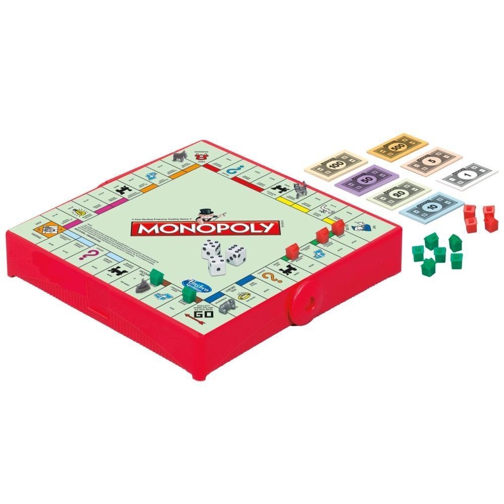 Monopoly Go Grab And Go Mini Travel Set Classic Portable Board Games ...