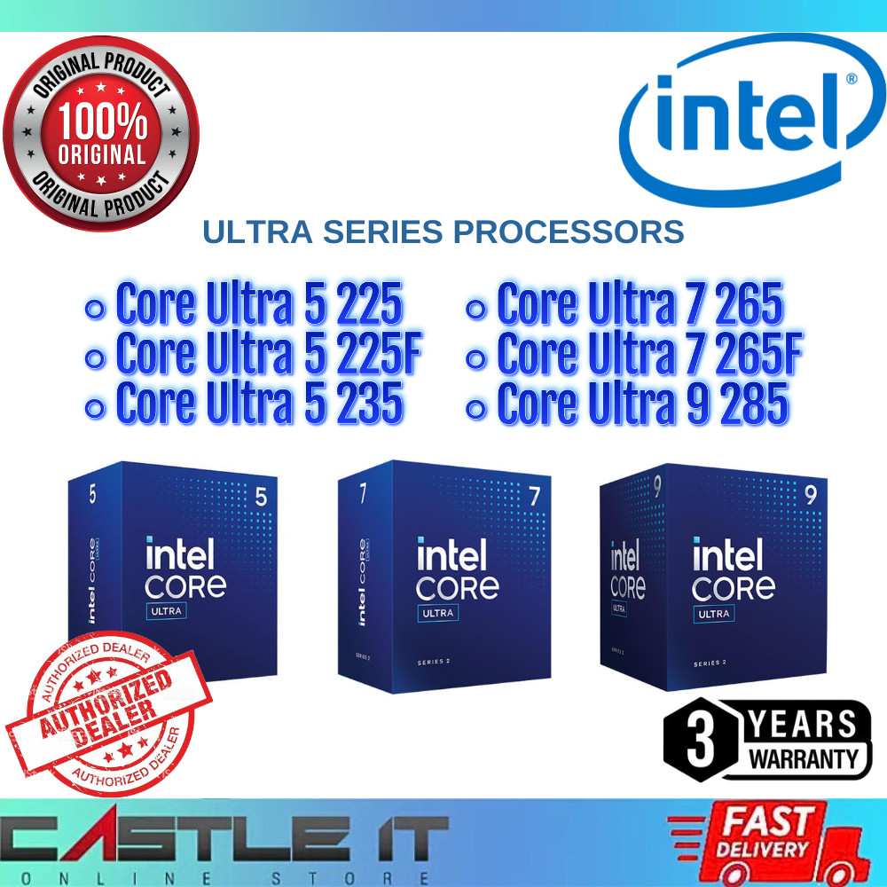 Intel Core Ultra 9 285 / 7 265 265F / 5 235 225 225F Processor LGA1851 ...