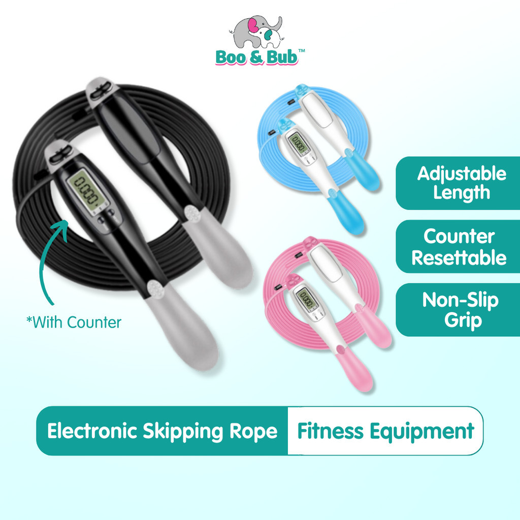 🐘Boo&Bub🐘Electronic Skipping Rope with counter | Gym Fitness Skipping ...