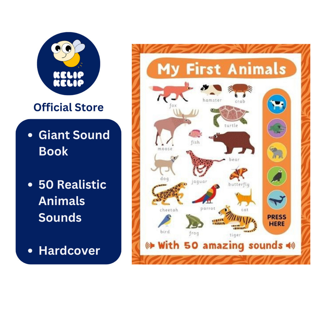 My First Animals Giant Sound Book (Hardcover) For Kids To Learn With 50 ...