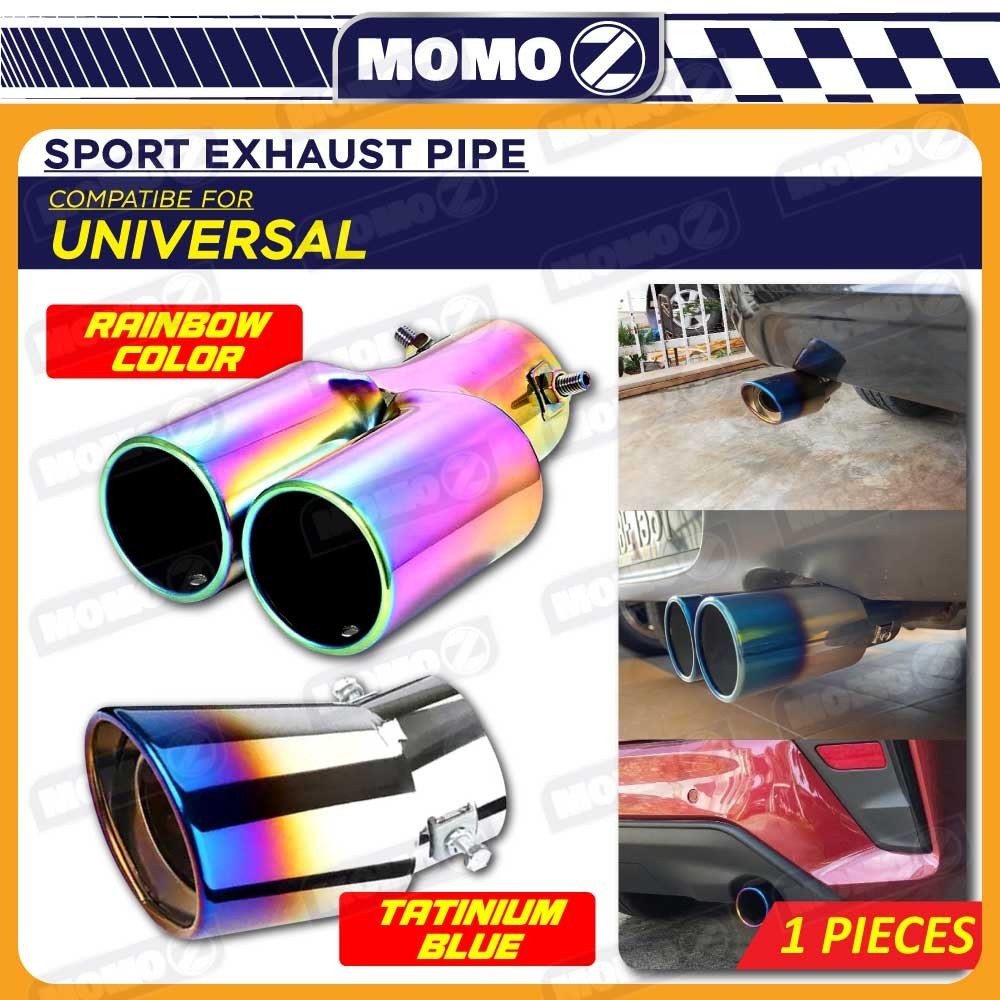 Car Universal Exhaust Pipe Muffler Tip Stainless Steel Axia Myvi Alza ...