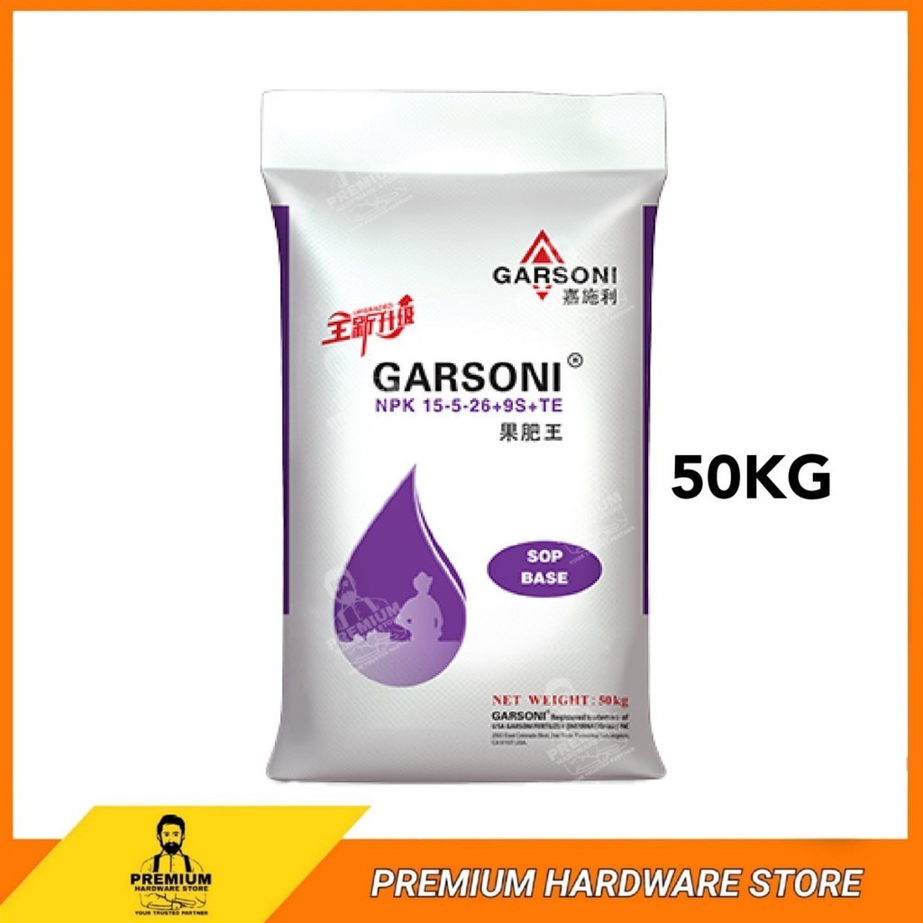 GARSONI NPK 15-5-26+9S+TE 50kg SOP Based Potassium Sulfate Compound ...