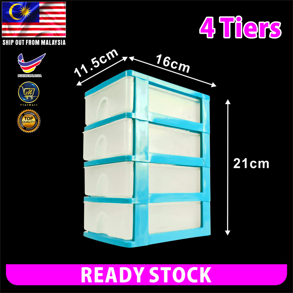 PlatMart - [READY STOCK] 3/4/5 Tier APPLELADY Mini Drawer Storage Box ...
