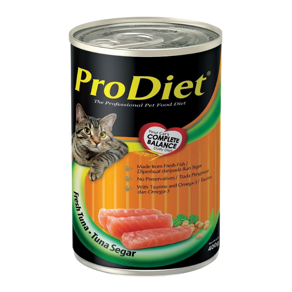 [400g] PRODIET FRESH TUNA | Makanan Kucing dalam Tin | Can Food in Can ...