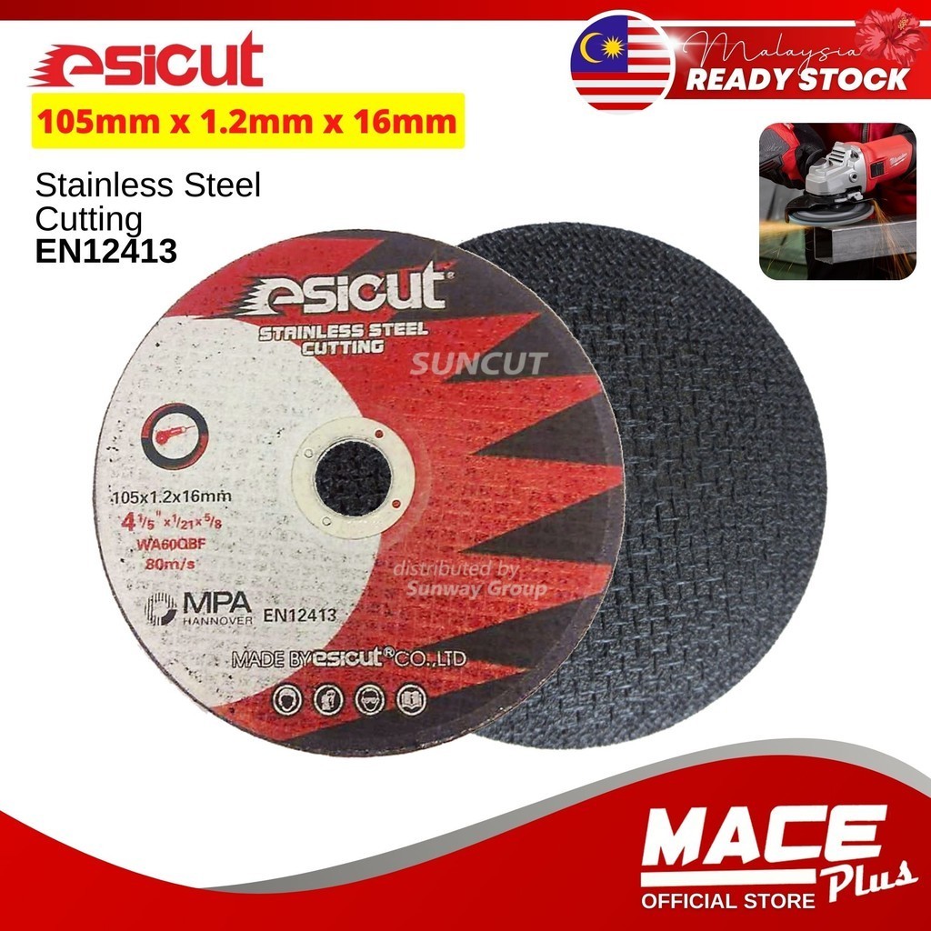 10 Pieces ESICUT Stainless Steel Cutting 105mm 4 Inch Cutting Disc Mata ...