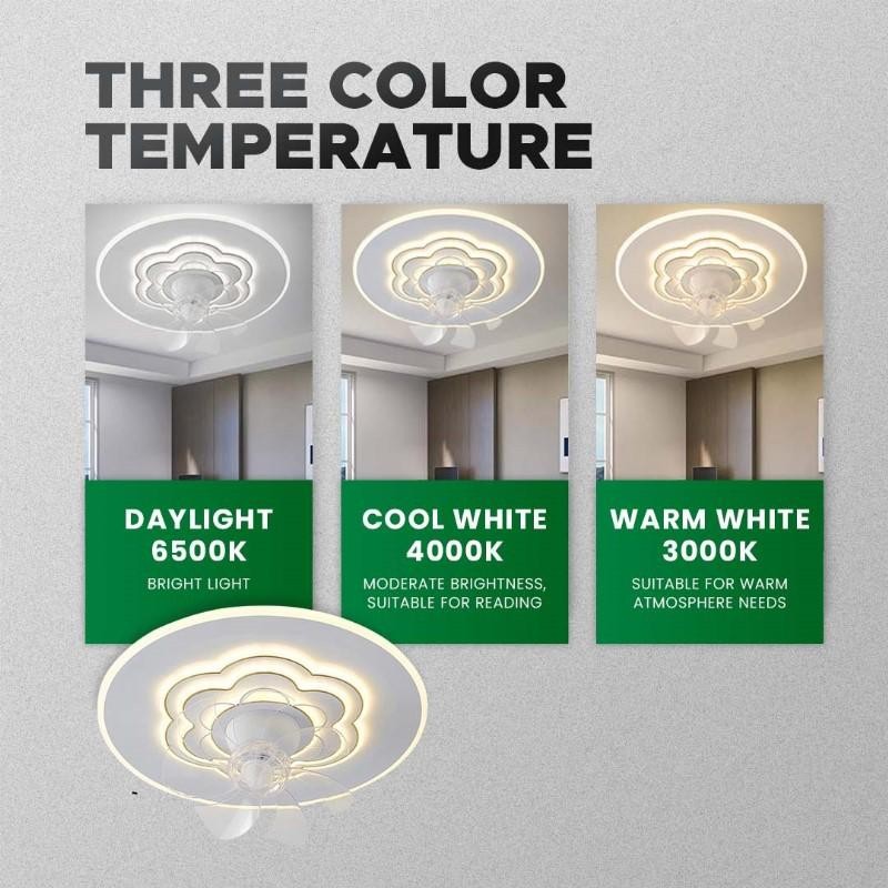 MODERN CEILING FAN LIGHT 360 OSCILLATION DC MOTOR 6 SPEED REMOTE ...