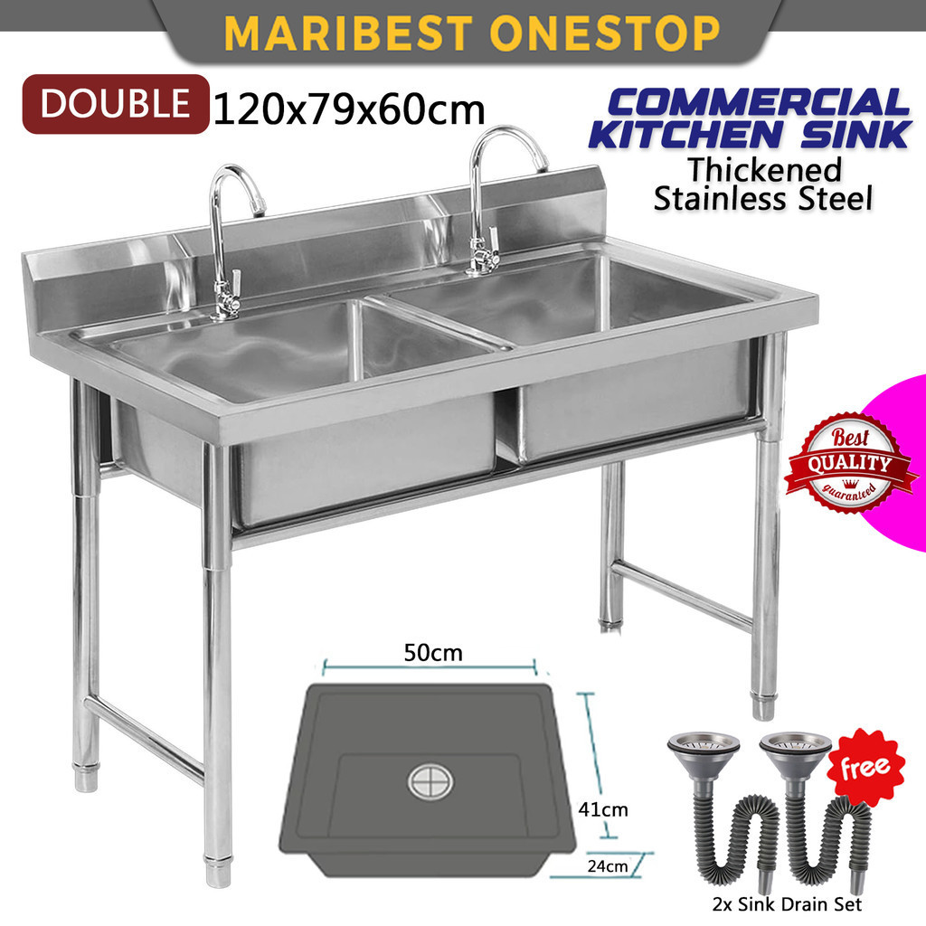 Stainless Steel Kitchen Sink With Sink Stand Sinki Dapur Besi Dengan ...