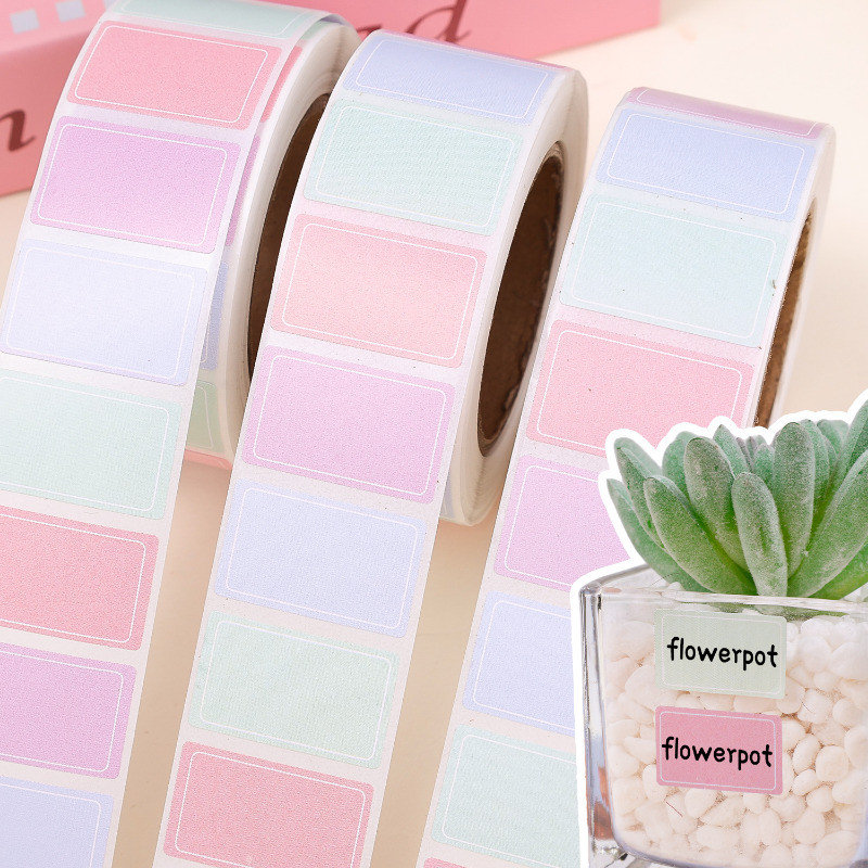 Colorful Label Stickers - Self-Adhesive Blank Name Gift Labels - for ...