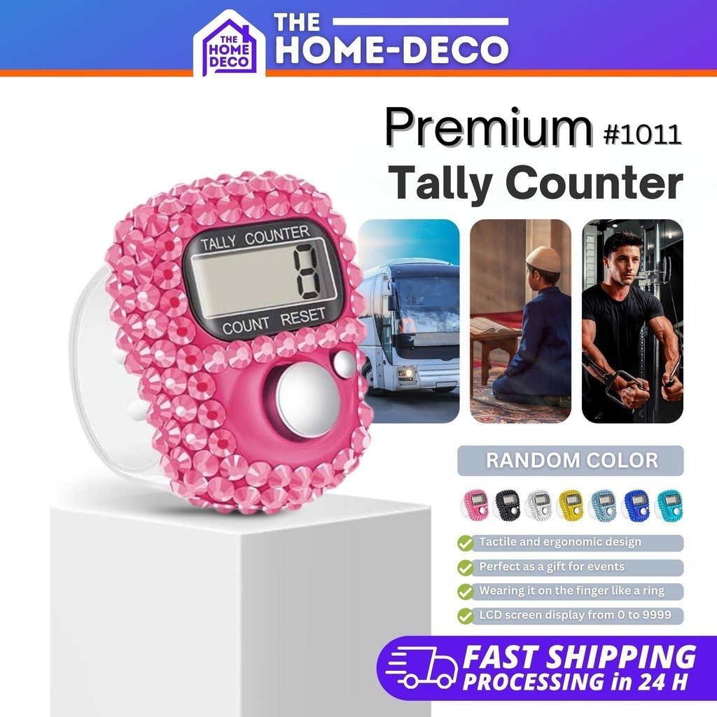 1011 Premium Tally Counter Tasbih Digital LCD Display Finger Counter ...