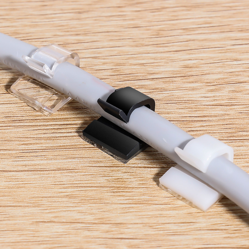 Mini Self-adhesive Cable Clip - Punch-free Cable Management Clip - Home ...
