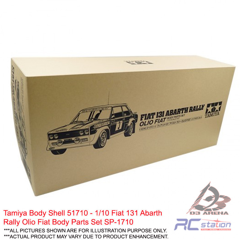 Tamiya Body Shell #51710 - 1/10 Fiat 131 Abarth Rally Olio Fiat Body ...