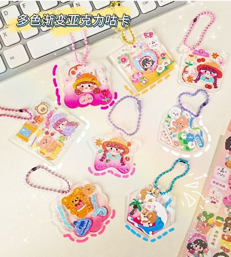 Wholesale Transparent Goo Chuck Wholesale Keychain Pendant Shaped round ...