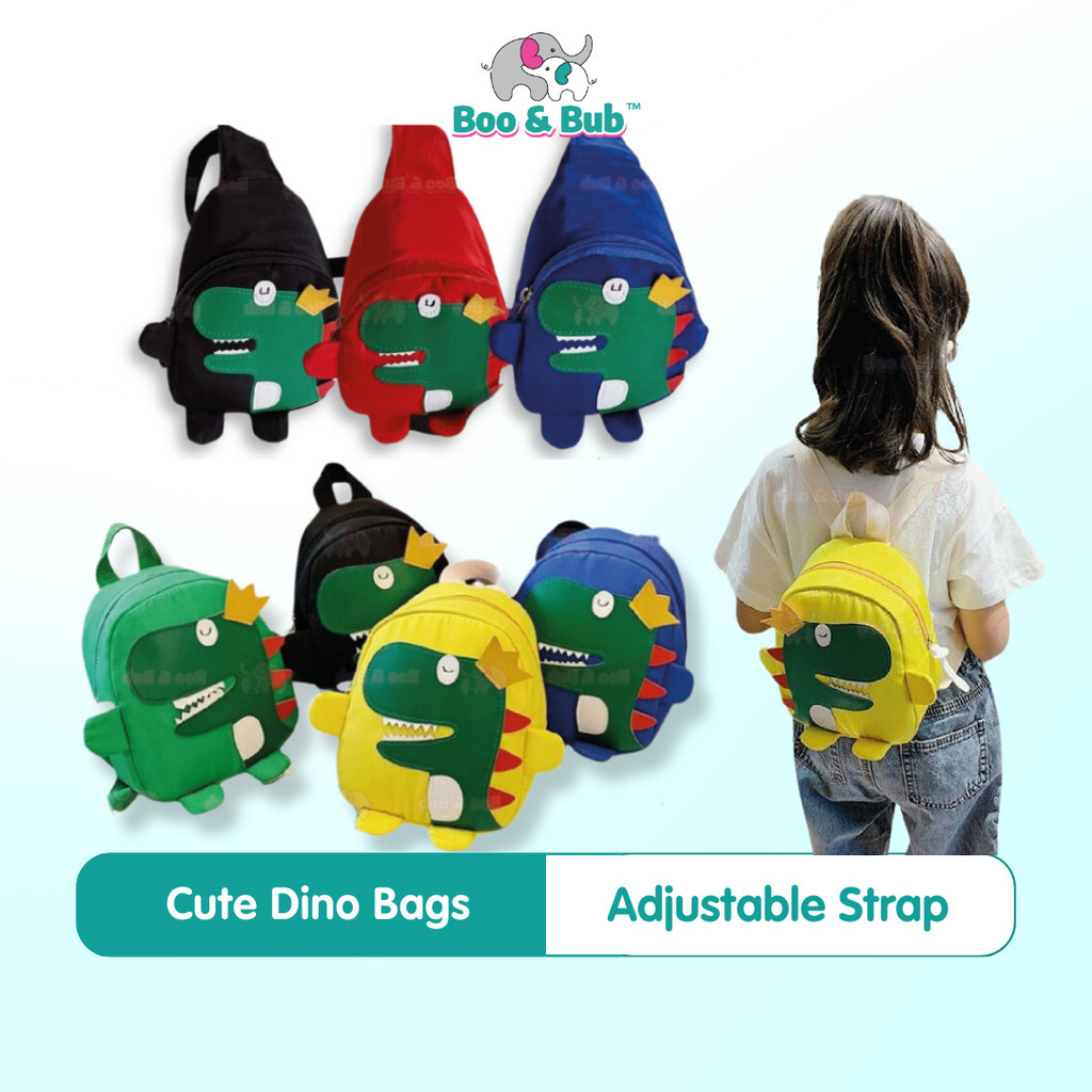 Dinosaur Kid Nylon Backpack Sling Bag | Cute Dino Bag For Kid ...