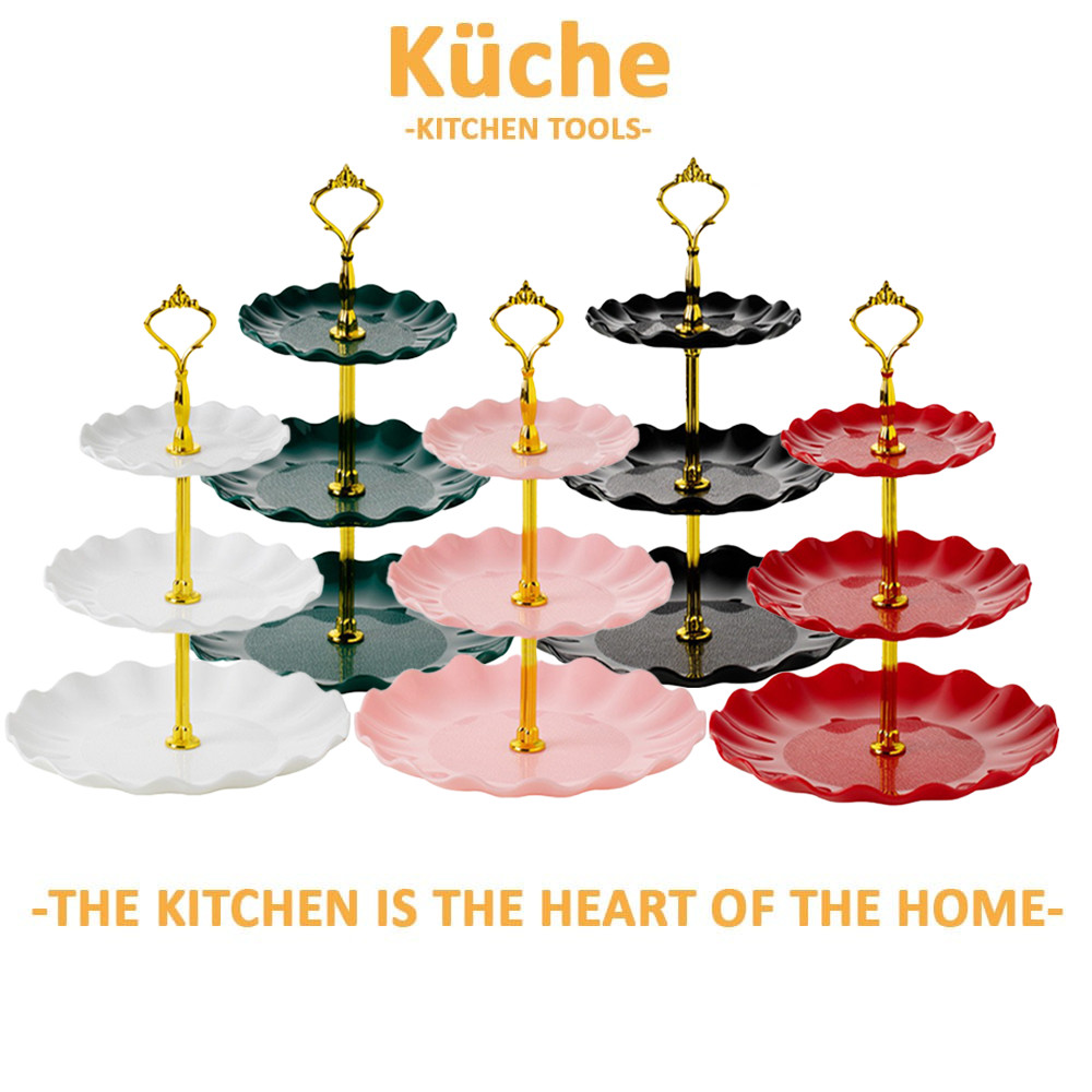 KUCHE Light Luxury Three-Layer Fruit Plate Multi-Layer Fruit Plate ...