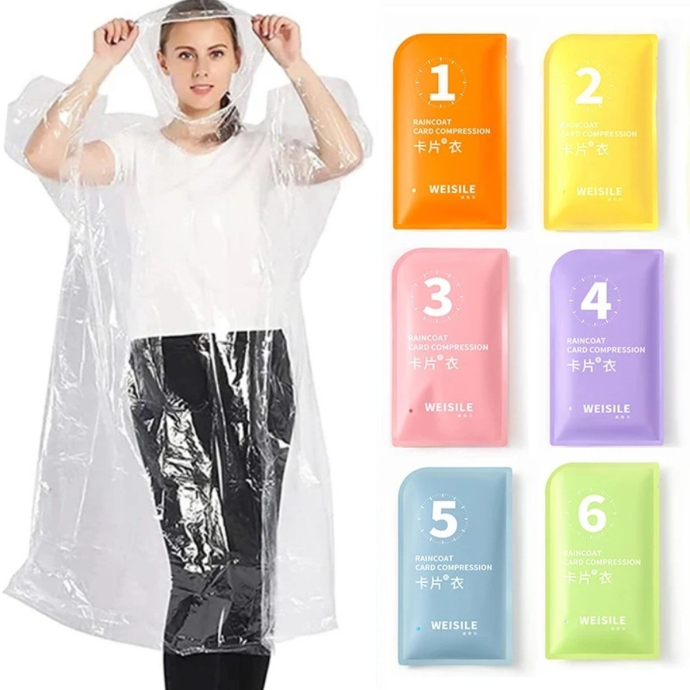 Disposable Raincoat - Hooded Rainwear - Adults Raincoats - Transparent ...