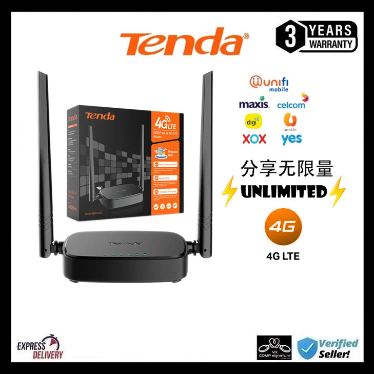 TENDA 4G03 PRO N300 WIFI 4G LTE ROUTER SIM CARD MODEM WIFI ROUTER ...