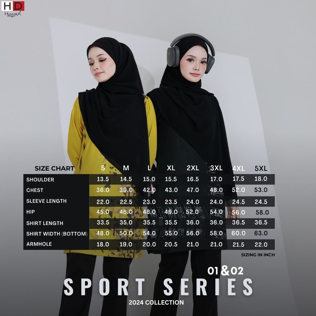 T shirt Jersey Humaira Sport Series 2024 (01) Size S-5XL | Shopee Malaysia