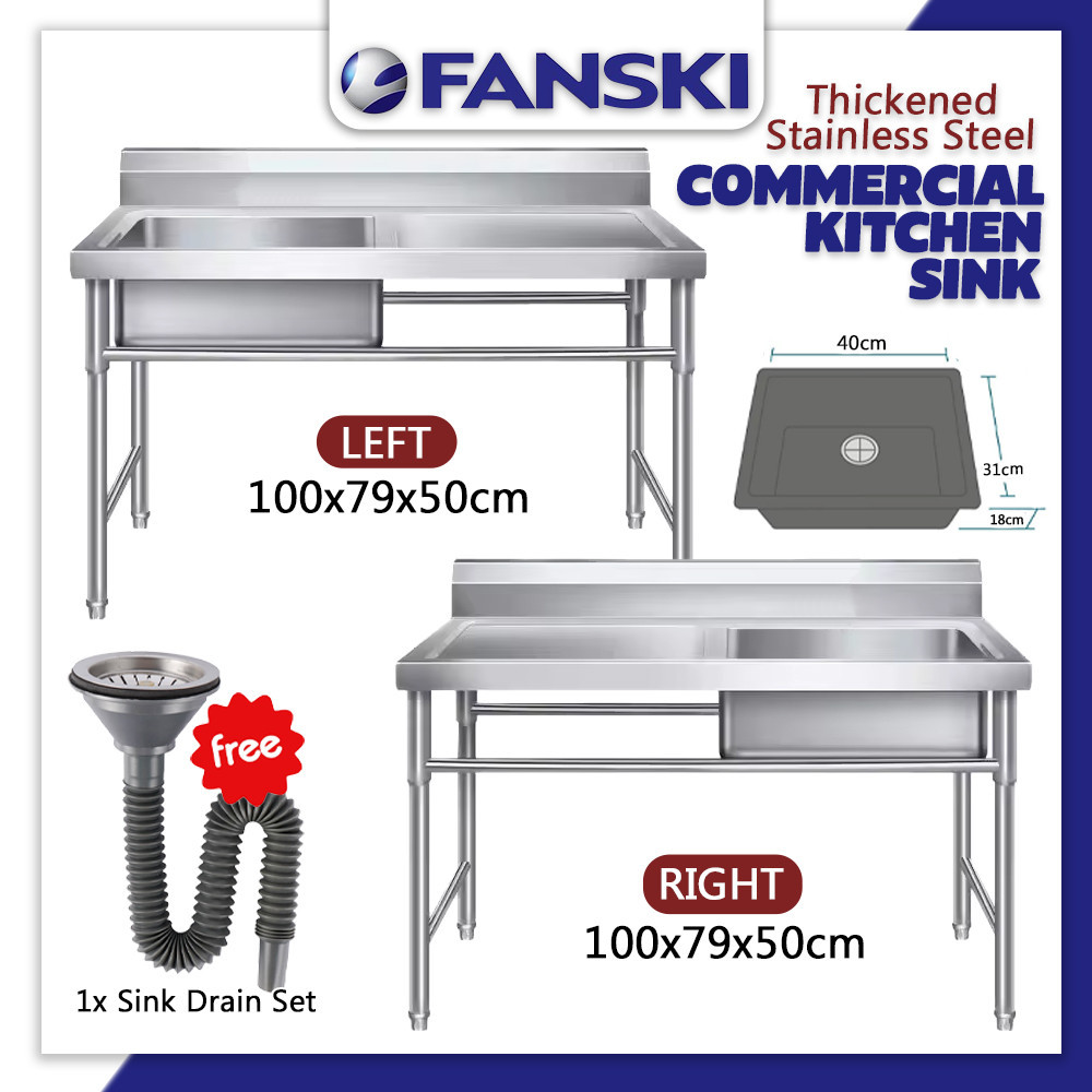 Stainless Steel Kitchen Sink With Sink Stand Sinki Dapur Besi Dengan ...