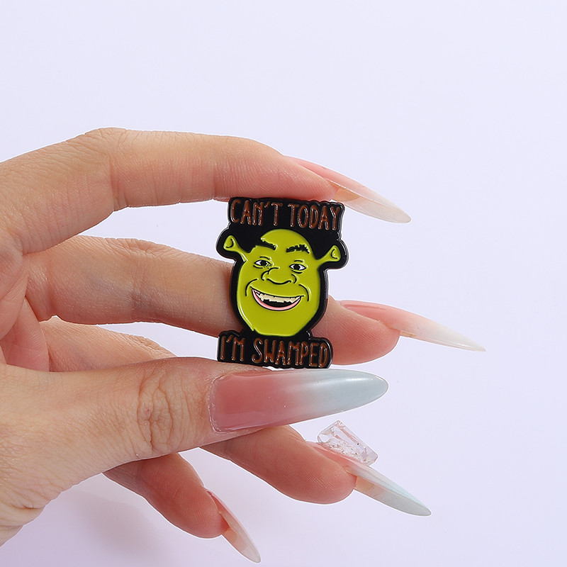 Cartoon Anime Figure Shrek Brooch Pins Funny Cartoon Green Monster ...