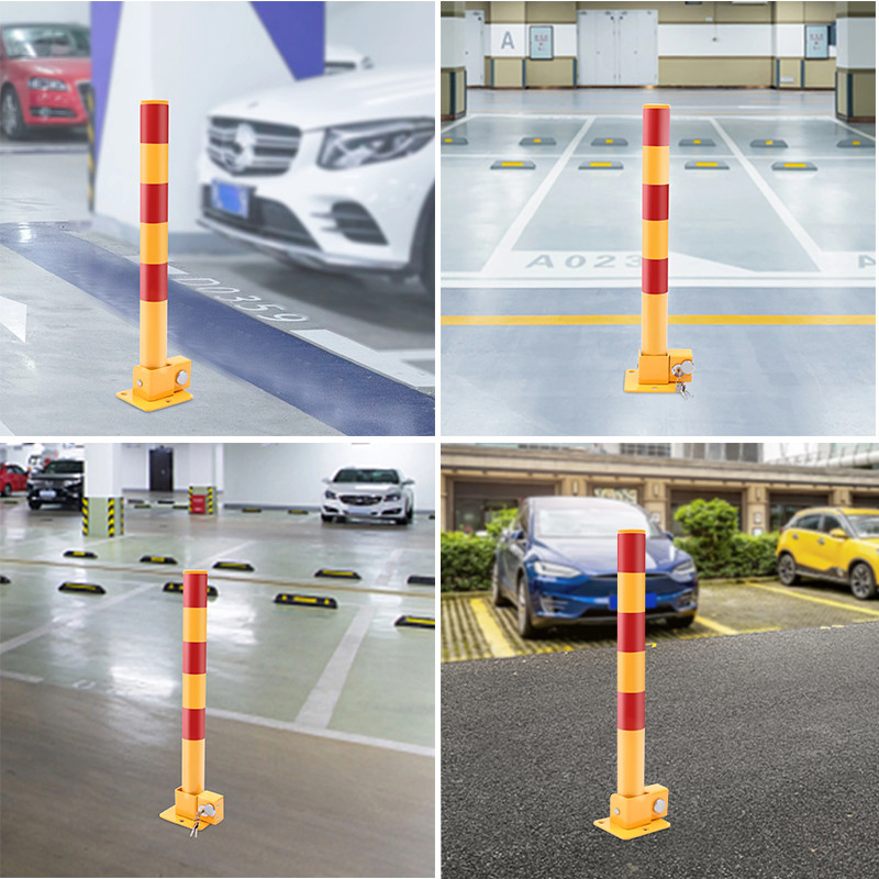 Folding Heavy Metal Parking Post Parking Security Barrier Parking Lock ...