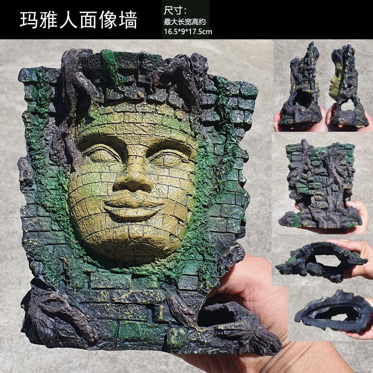 [READY STOCK] Mayan Human Face Wall Tortoise Green Iguana Color ...