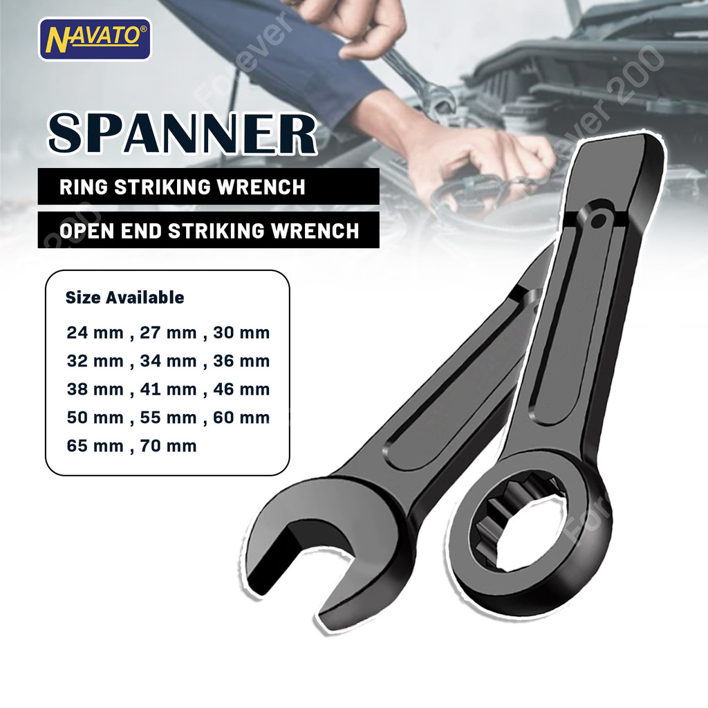 NAVATO Striking Wrench Spanner Tukul Ring Spanar Nut Ring Open End ...