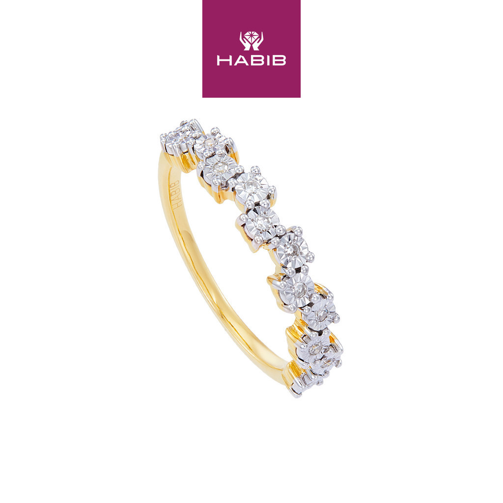 HABIB Round Diamond Ring in 375/9K Yellow Gold 259650321(YG) | Shopee ...