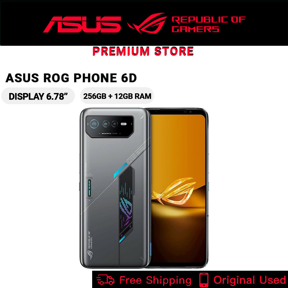 Original Used Asus ROG Phone 6D 5G 256GB + 12GB RAM 50MP 6.78 inches ...