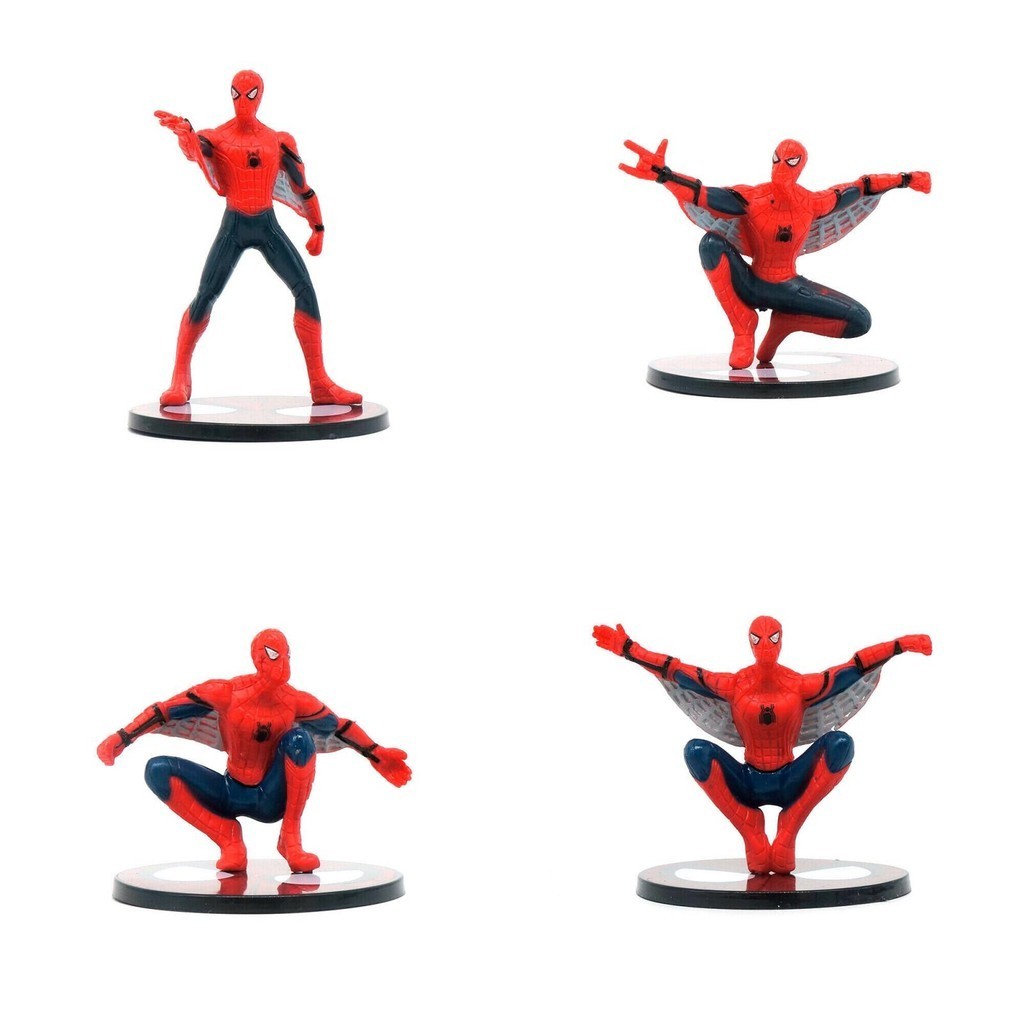 Marvel Spider-man Superhero Cake Topper Set 6 Resin Non-animated ...