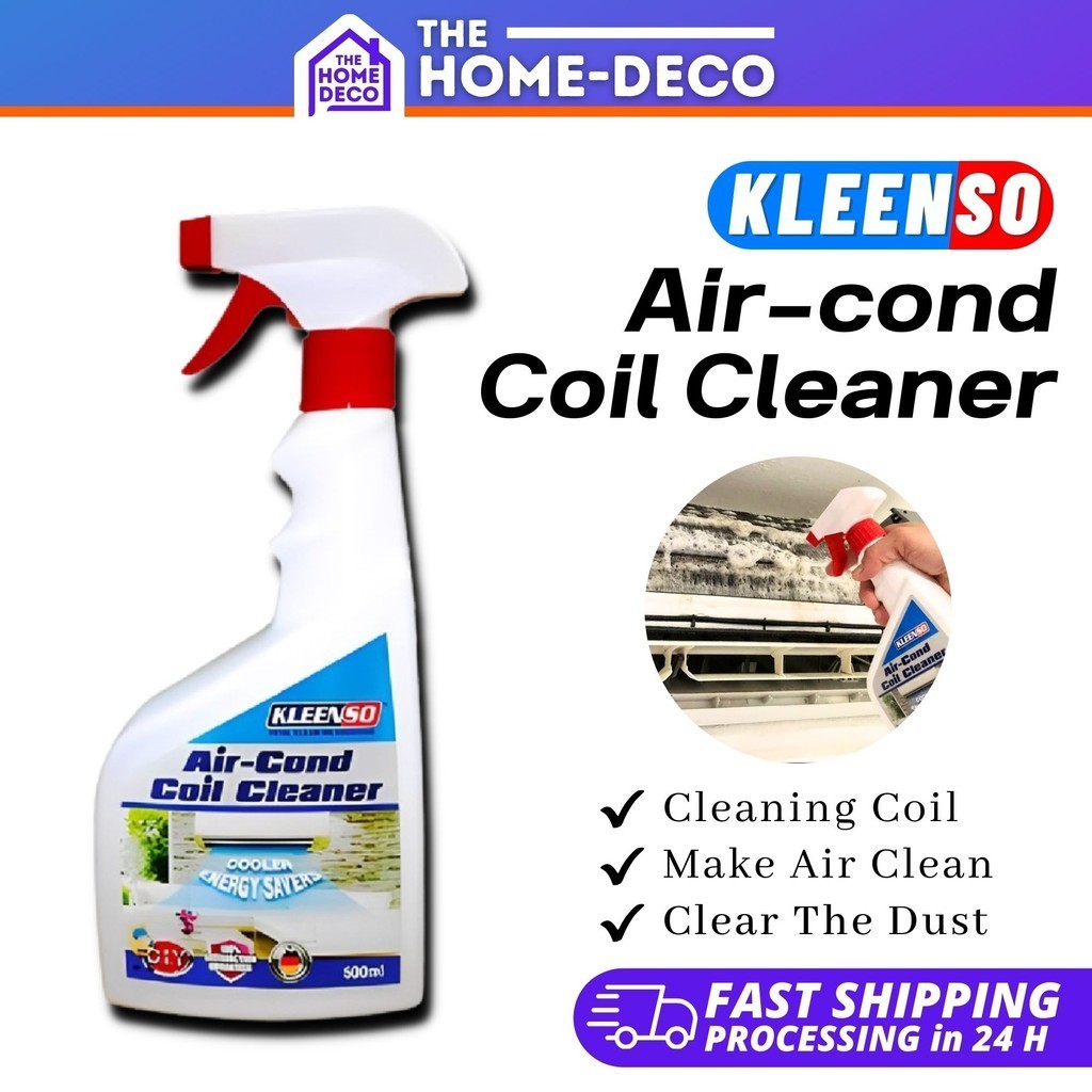 KLEENSO Air-Cond Coil Cleaner 500ML Cleaning Coil Clear The Dust Clean ...