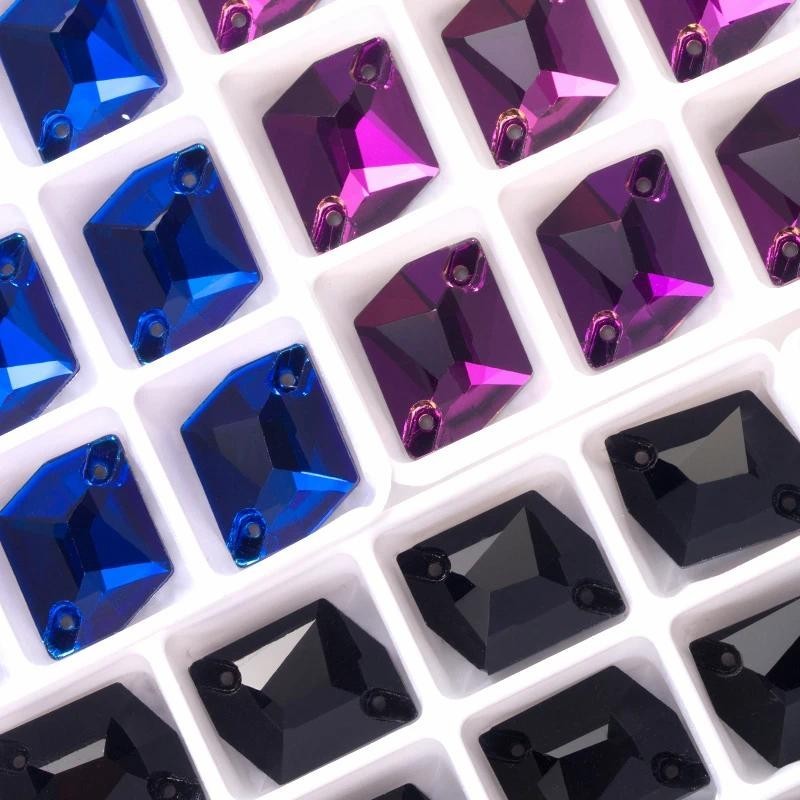 AAAAA Rhombus Rhinestones For Needlework Sew On Stone Color Crystal ...