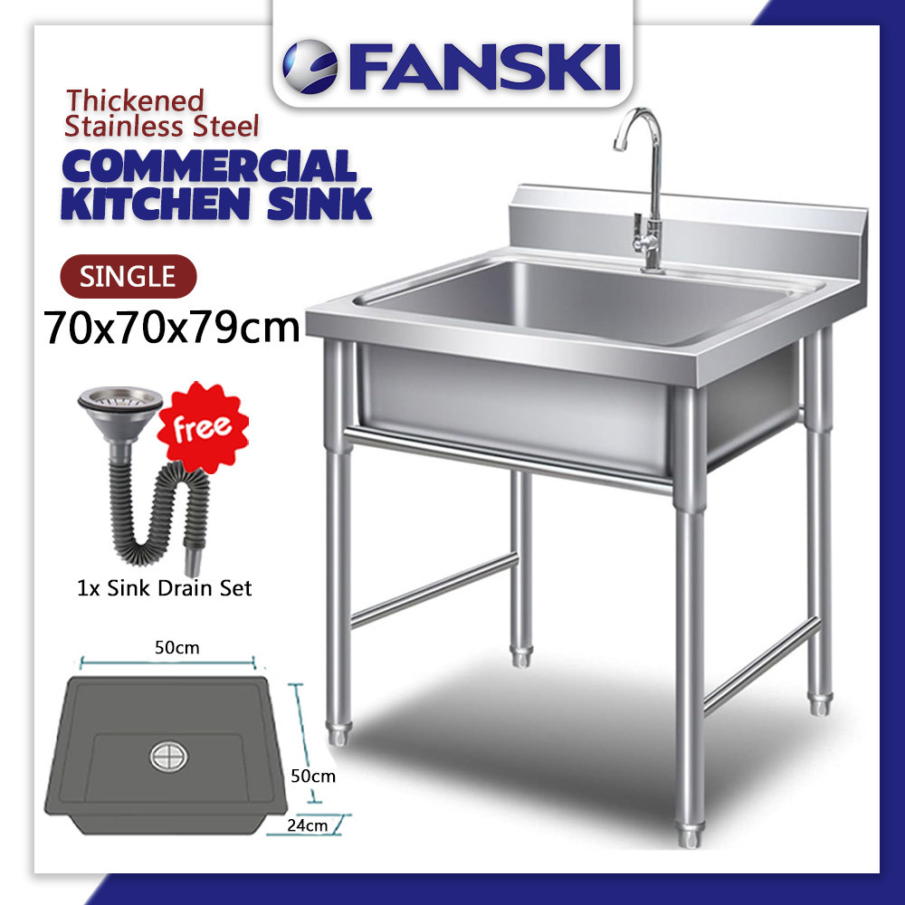Stainless Steel Kitchen Sink With Sink Stand Sinki Dapur Besi Dengan ...