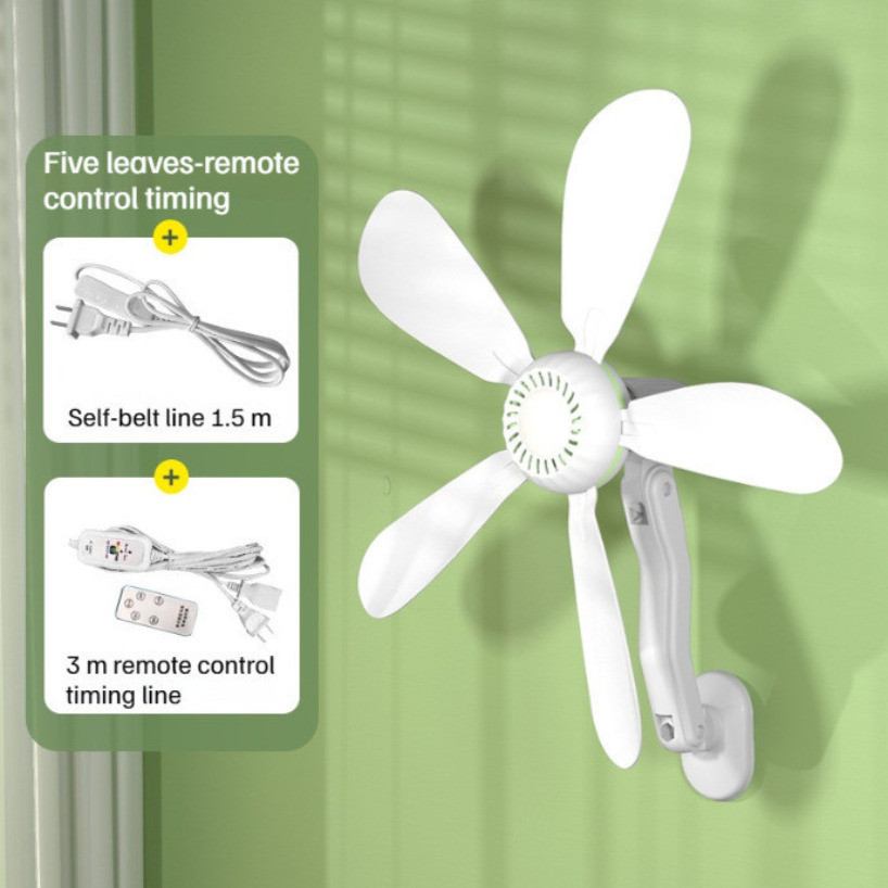 5/8 Leaves Wall Fans No-Drill Wall-mounted Electric Fan Hanging ...